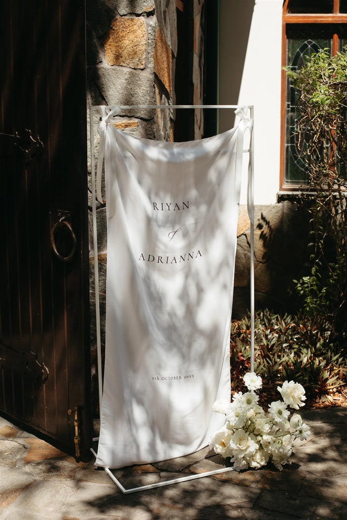 Fabric Welcome Sign